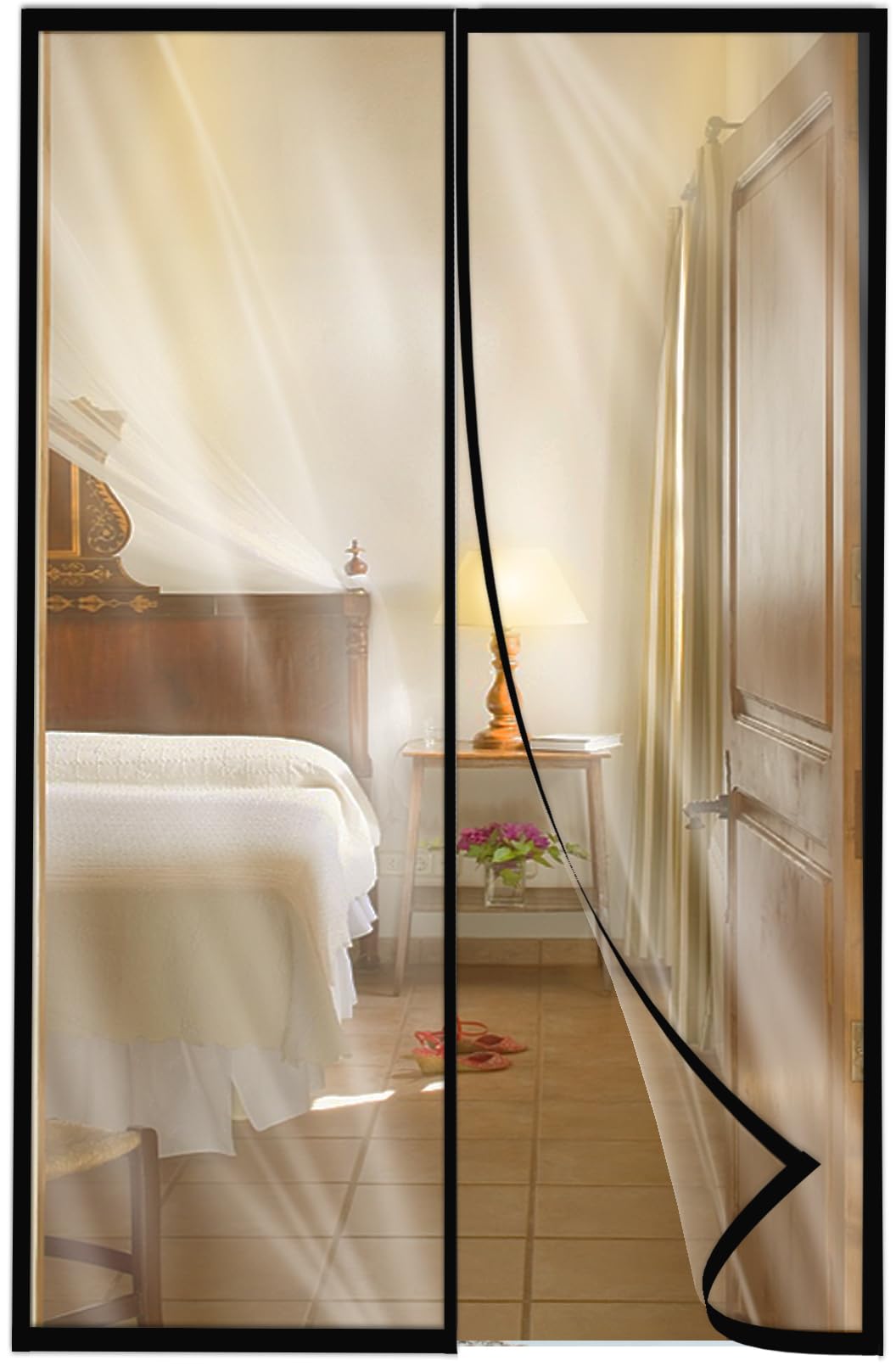 DIKER Thermal Door Curtain, Magnetic Insulated Door Cover 75x200 cm ...