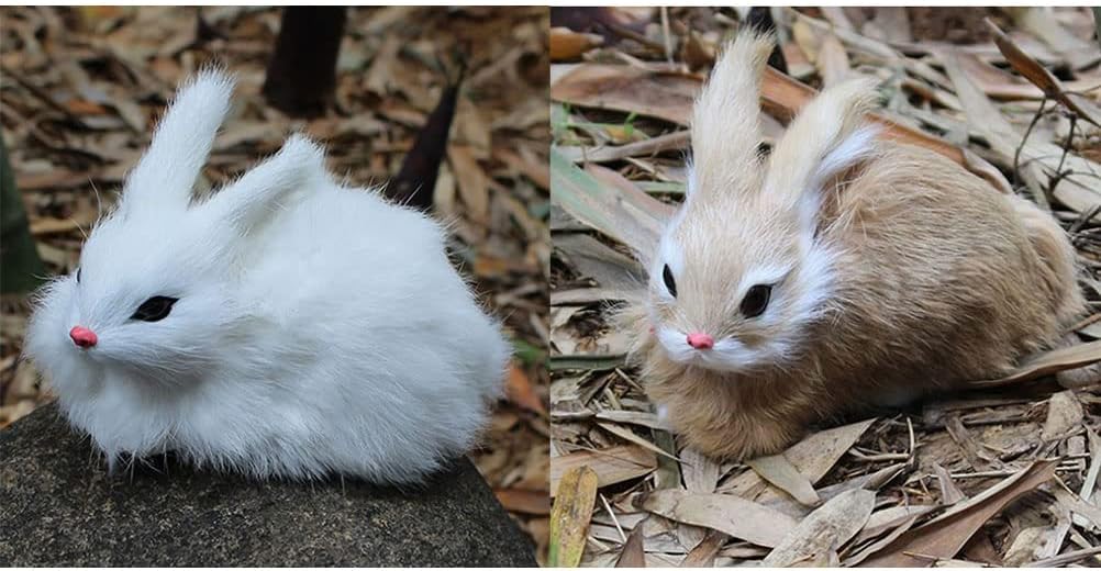 Amazon.com: TBoxBo 2 Pack Bunny Toy Realistic Plush Rabbits Christmas ...
