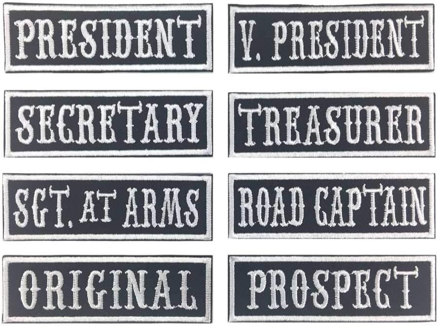 Amazon.com: 8 Pack 4"Wx1"H MC/RC Officer Title Rank Vest Patches ...