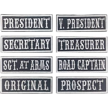 Amazon.com: 8 Pack 4"Wx1"H MC/RC Officer Title Rank Vest Patches ...