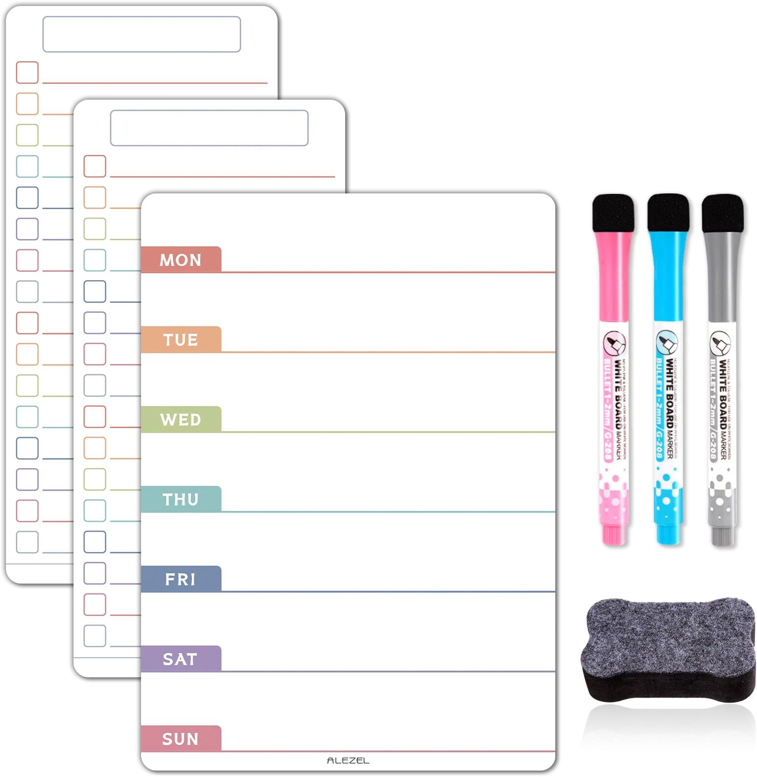 Amazon.com : ALEZEL Magnetic Weekly Calendar for Refrigerator, Magnetic ...