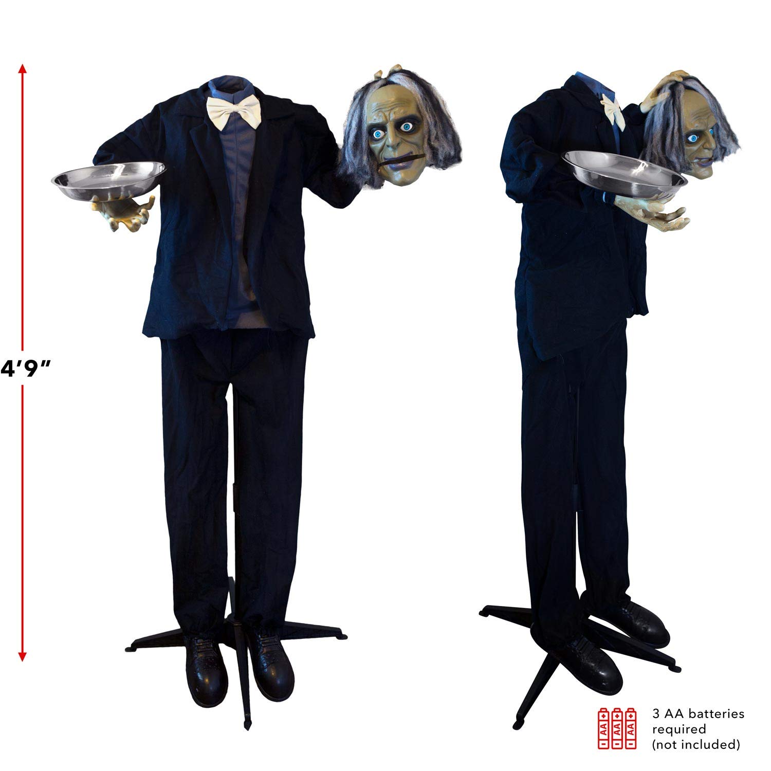 Holidayana Halloween Animatronic Headless Butler 4ft 9in Animated ...