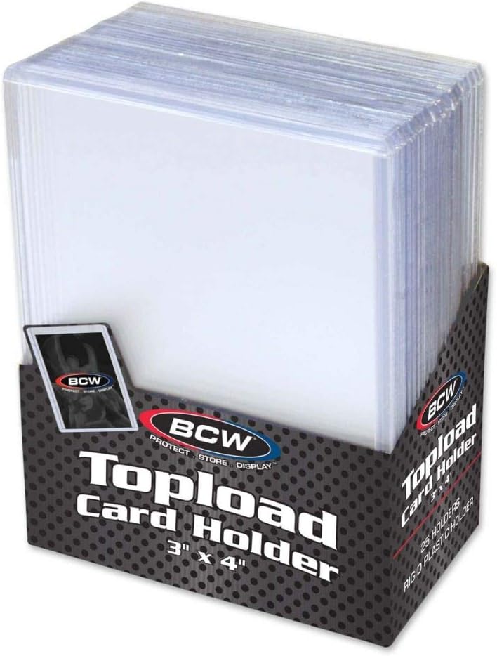 Amazon.com: BCW 3x4 Topload Card Holder - Standard - 25ct | Rigid PVC ...