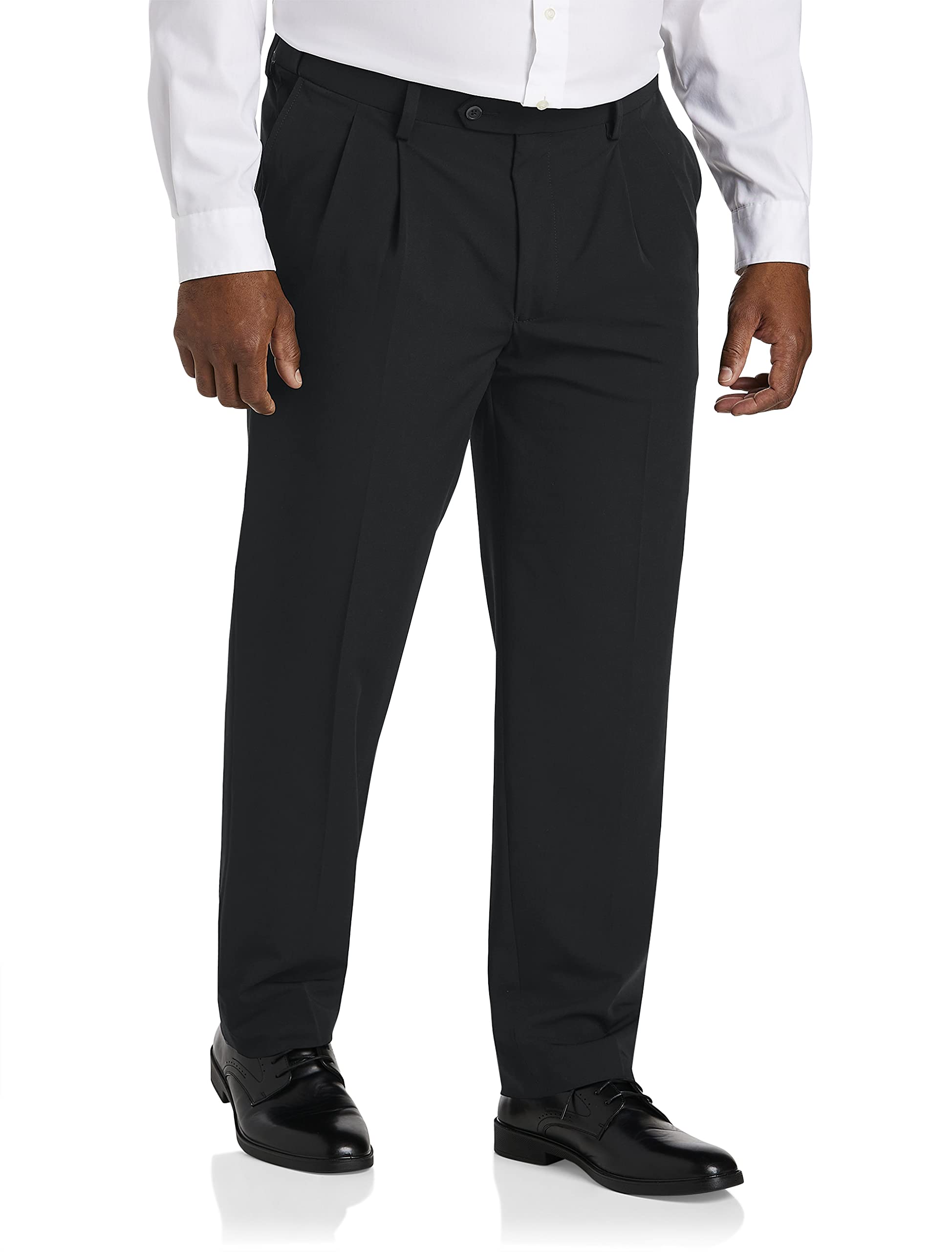 Oak Hill by DXL Men's Big and Tall Easy Stretch Pleated Dress Pants ...