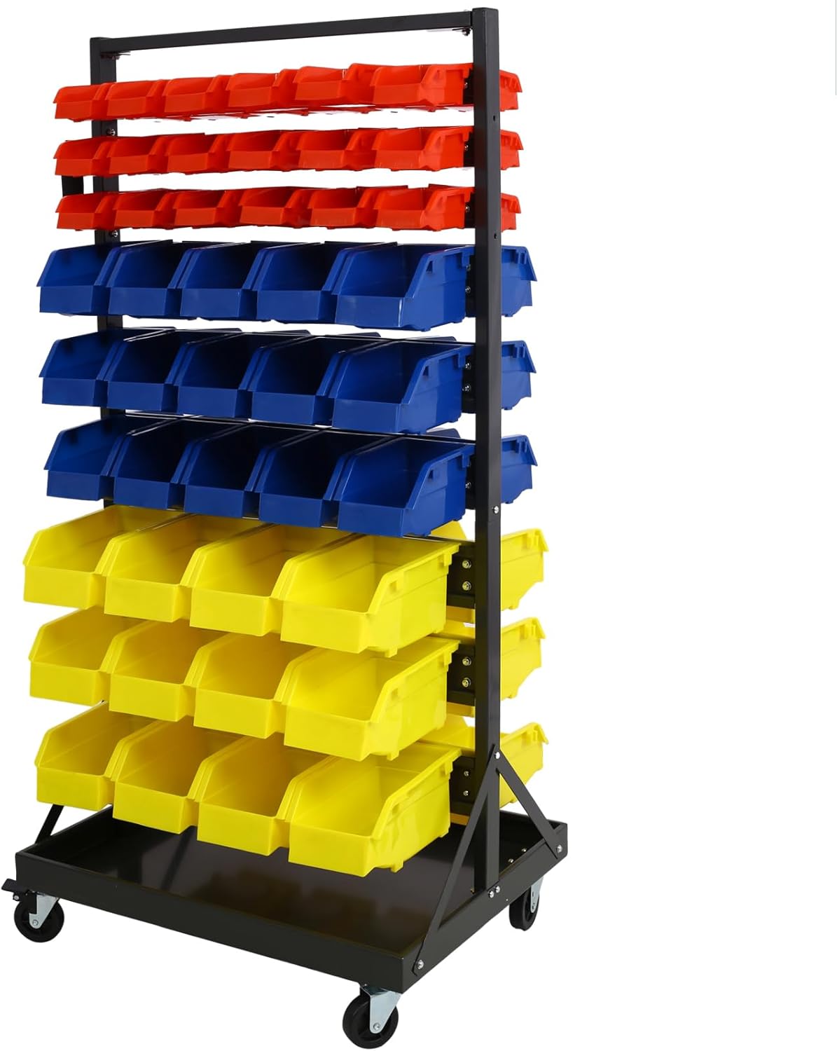 Amazon.com: Sybrioka 90 Parts Bin Rack Garage Storage Unit 9 Tiers ...