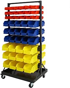 Amazon.com: Sybrioka 90 Parts Bin Rack Garage Storage Unit 9 Tiers ...