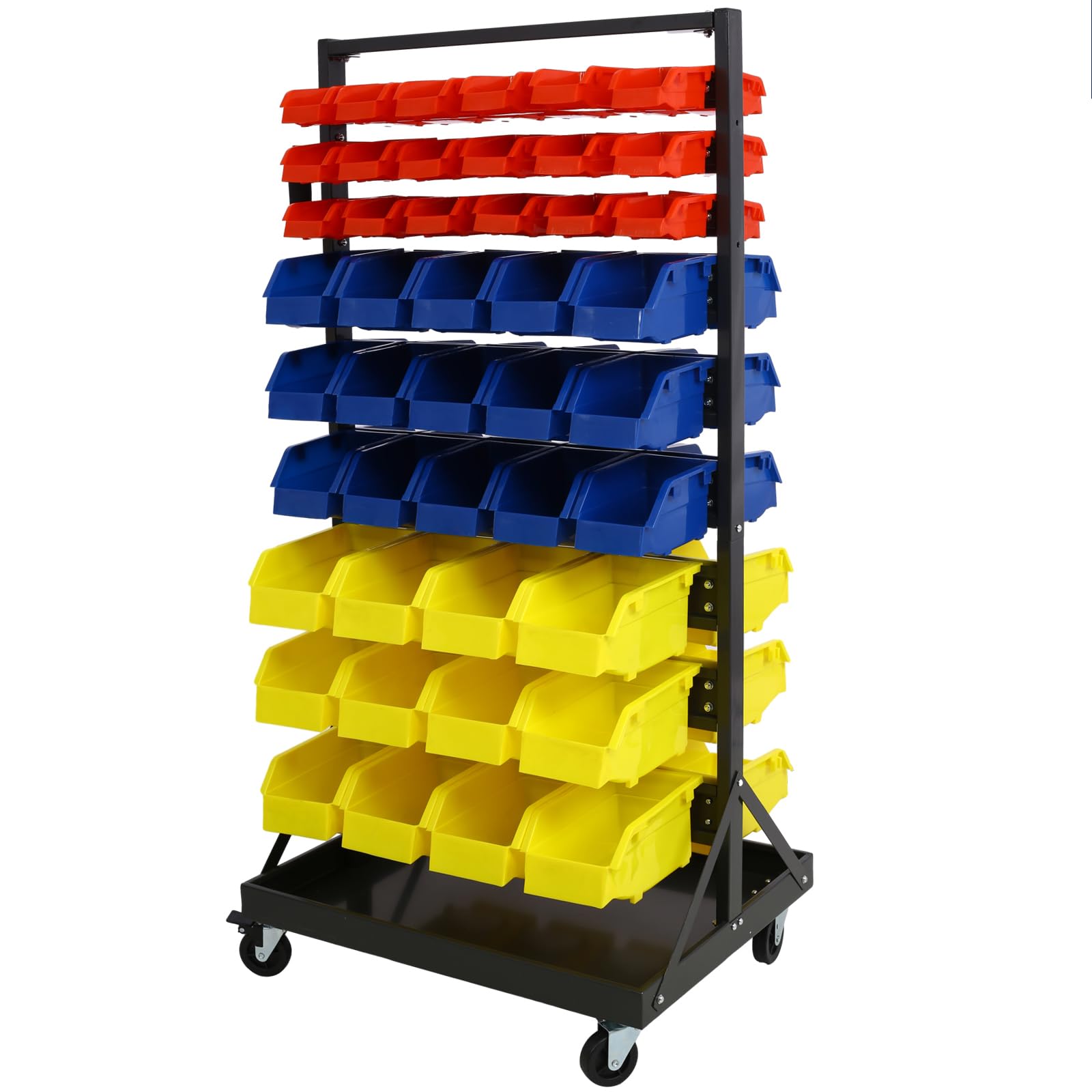 Amazon.com: Sybrioka 90 Parts Bin Rack Garage Storage Unit 9 Tiers ...