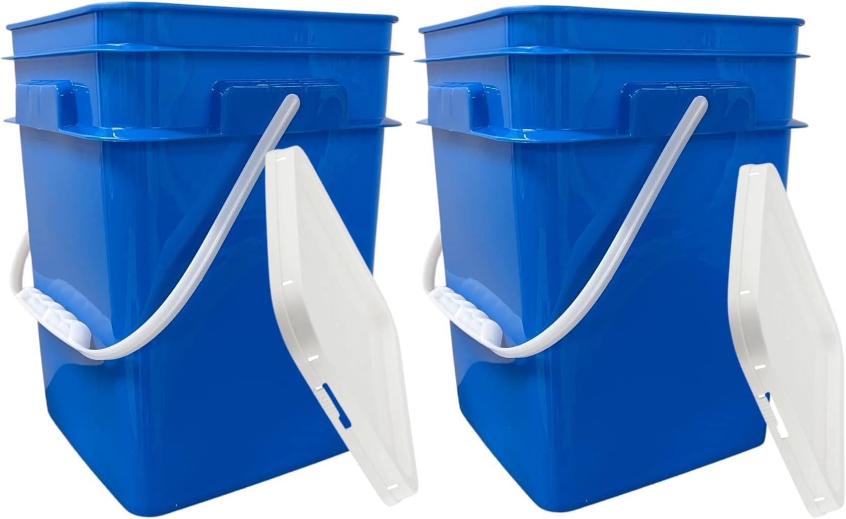 Amazon.com: House Naturals 4 Gallon Square Food Grade Plastic Bucket ...