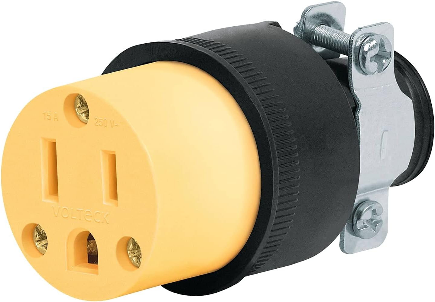 Volteck CLR-A, Clavija industrial reforzada, 2 polos, 3 hilos, 15A ...