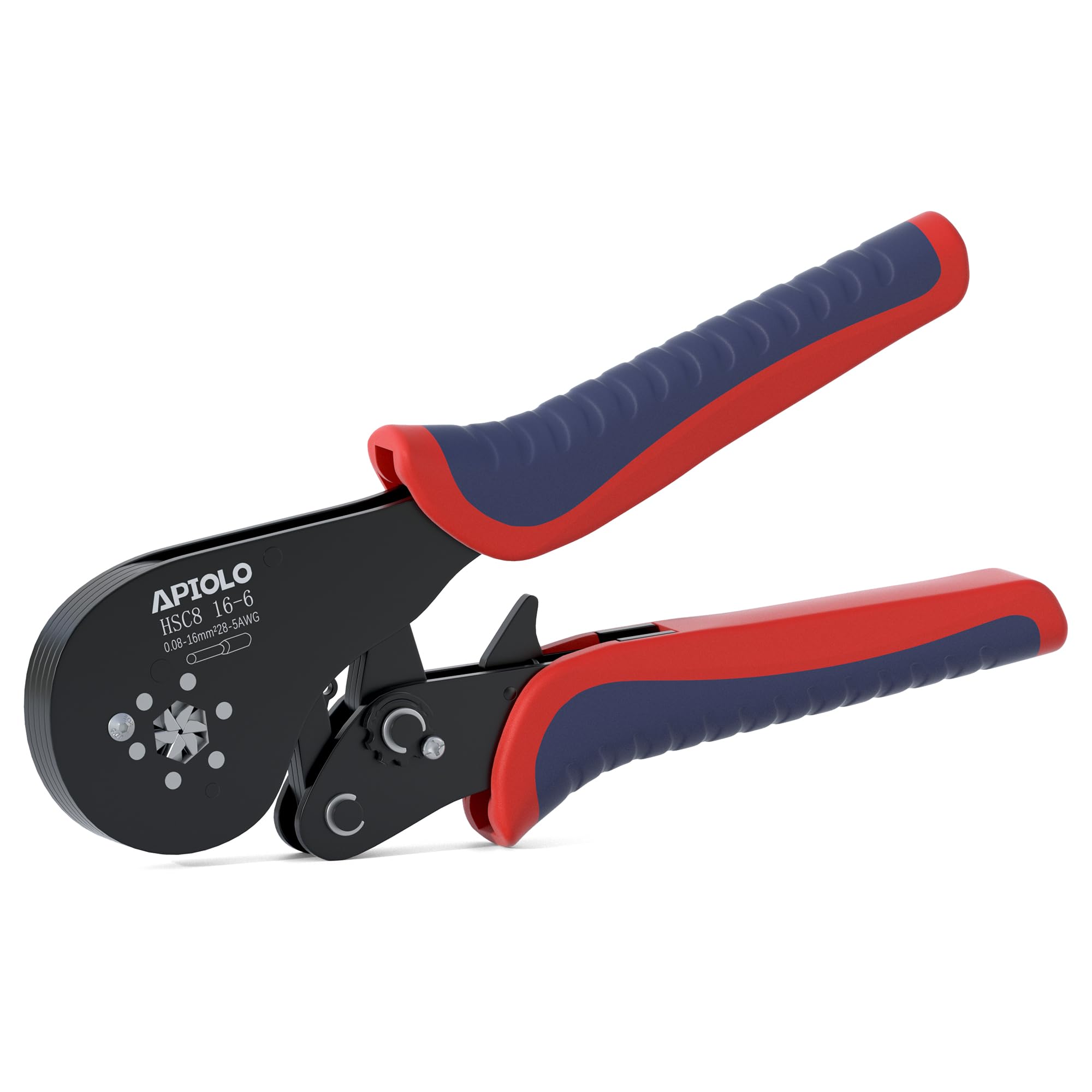 APIOLO Hexagonal Ferrule Crimping Tool(0.08-16mm²/AWG28-5), ratchet ...