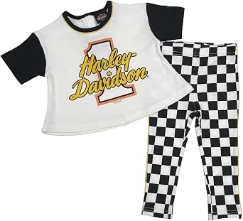Amazon.com: Harley-Davidson Baby Girls' 2 Piece Infant Racing Knit Tee ...