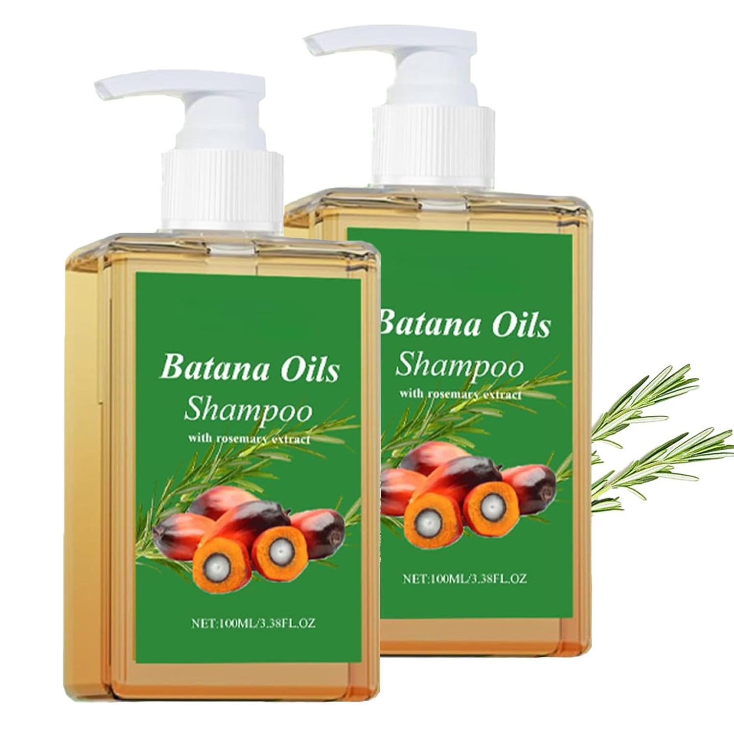 Amazon.com : 100% Batana Oil Shampoo, 100% Rosemary Oil Shampoo ...