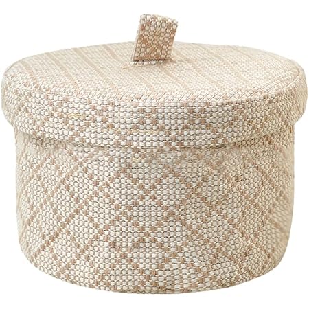 Amazon.com: DENJA & CO Round Baskets with Lids - Set of 2 Decorative ...