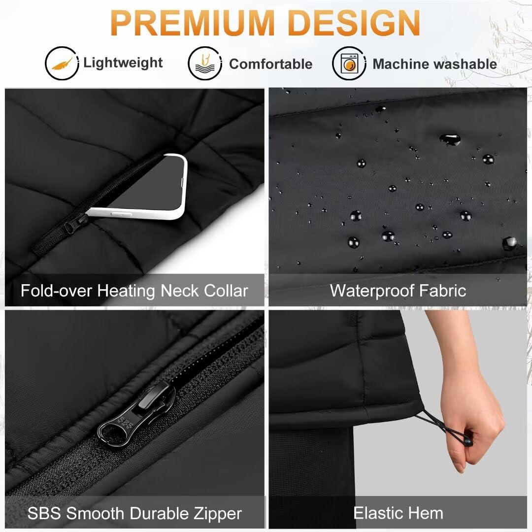 Snapklik.com : KOVNLO Heated Vest Women, 5 In 1 Smart Controller ...