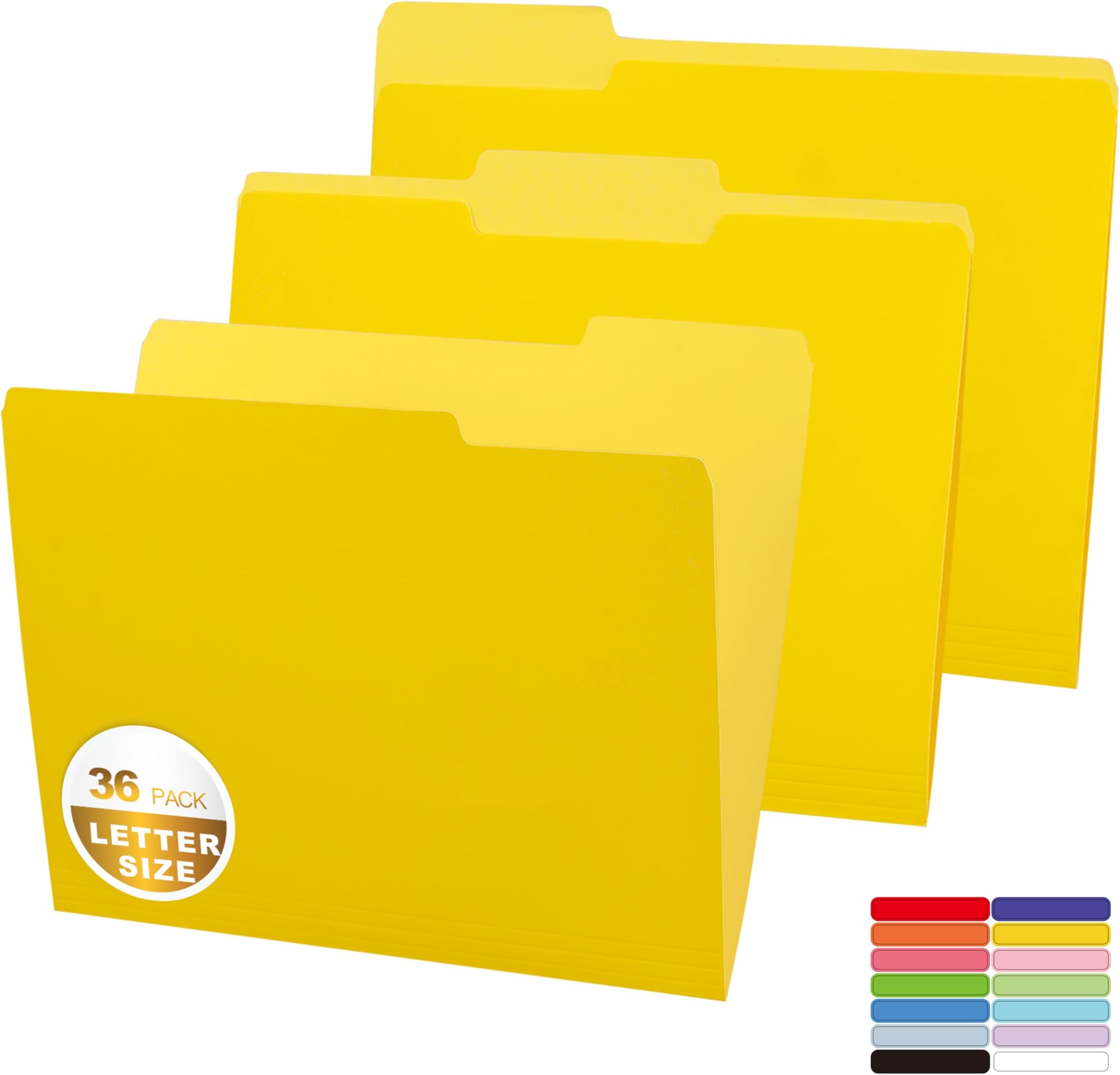 Amazon.com : Pendaflex Two-Tone Color File Folders, Letter Size, Yellow ...