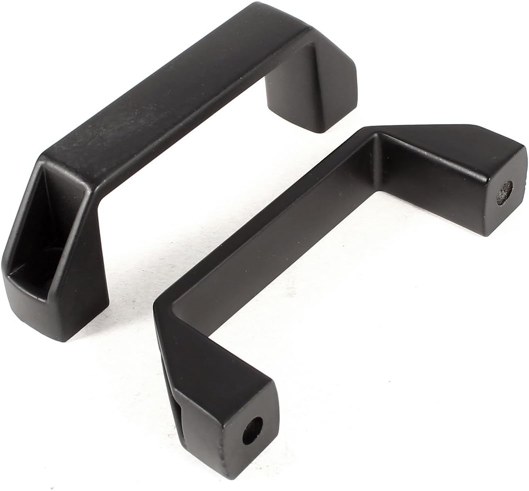 uxcell 4.3" Length Black Metal Rectangle Drawer Cabinet Door Pull ...