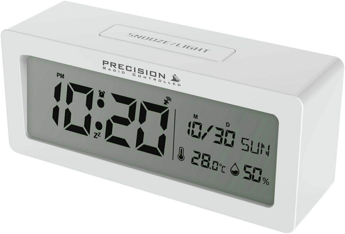 Precision Alarm Clock, White, One Size : Amazon.co.uk: Home & Kitchen