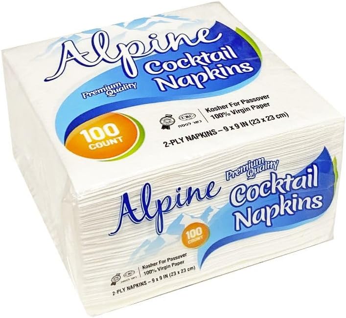 Amazon.com: Alpine Premium Quality Cocktail Napkins 9" X 9" | 2-Ply ...
