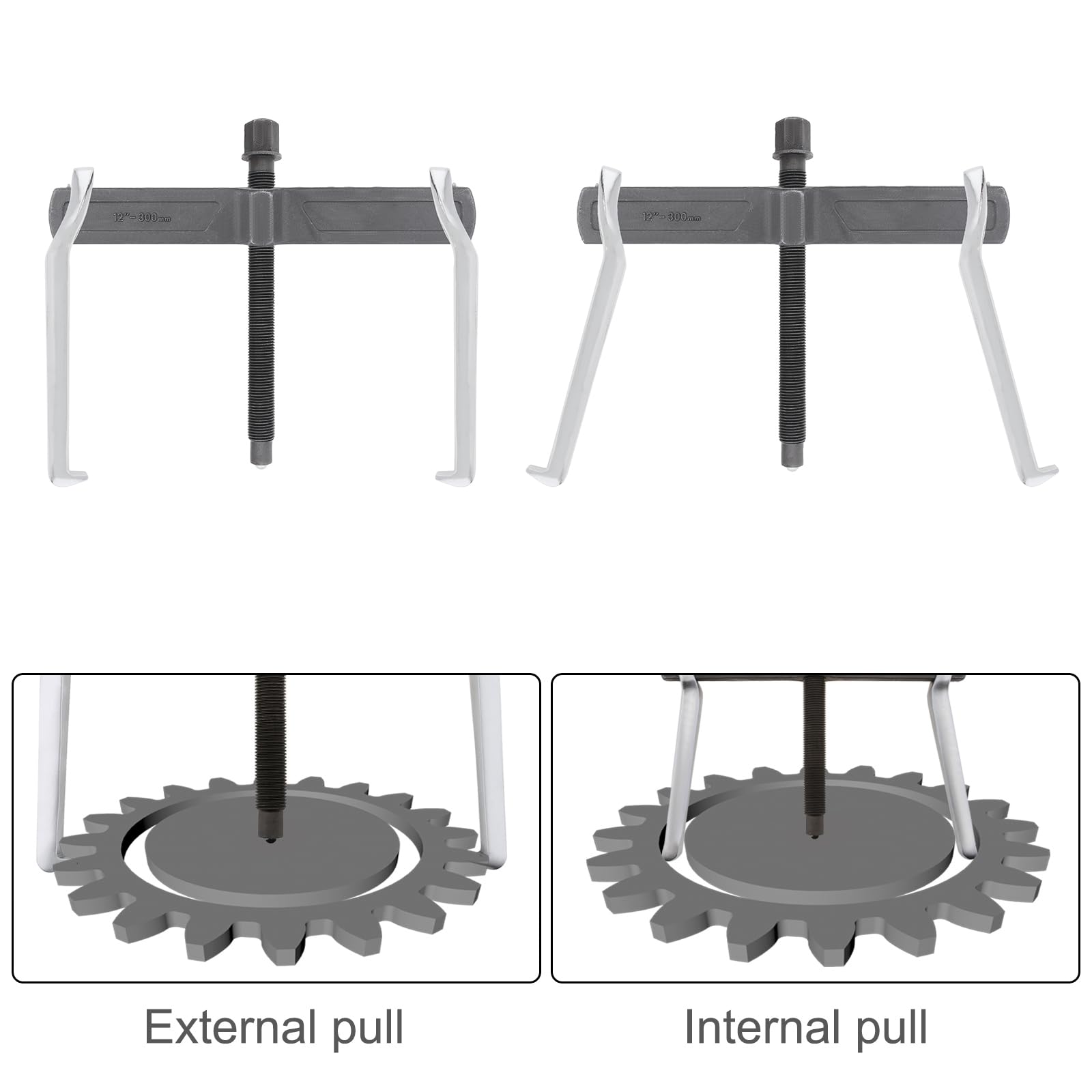 Snapklik.com : 12 Inch 2-Jaw Gear Puller, Adjustable CR-V Bearing ...