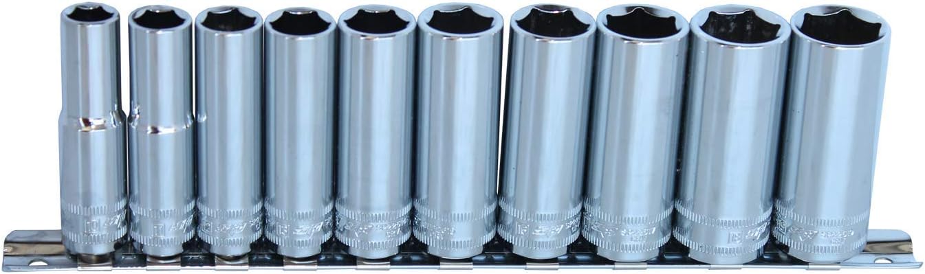 SP TOOLS SP20242 – Long Sockets on Rail 3/8 Inch Hexagonal Metric – 10 ...