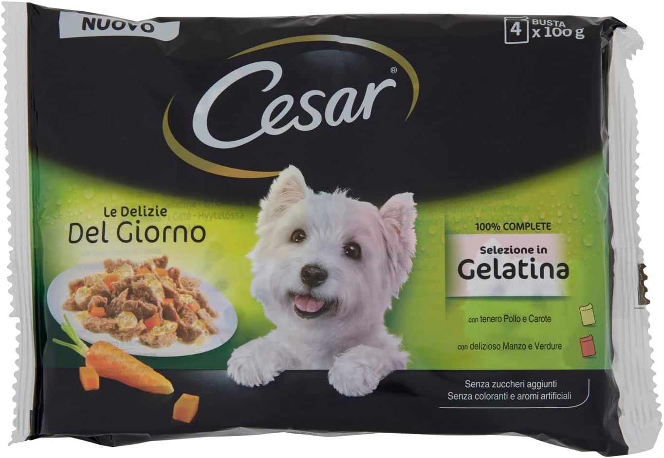 Cesar Cibo Umido per Cani Le Delizie del Giorno Selezione in Gelatina ...