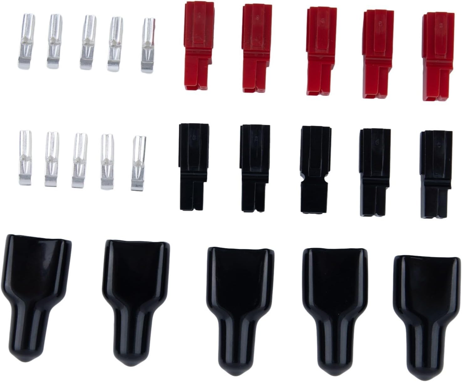 5 Pairs of 30AMP for Style Connector & Rubber Black Covers Sleeves for ...