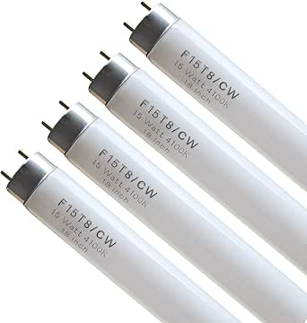 18" F15T8/CW RV Fluorescent Light Bulb,T8 15 Watt Cool White Tube ...