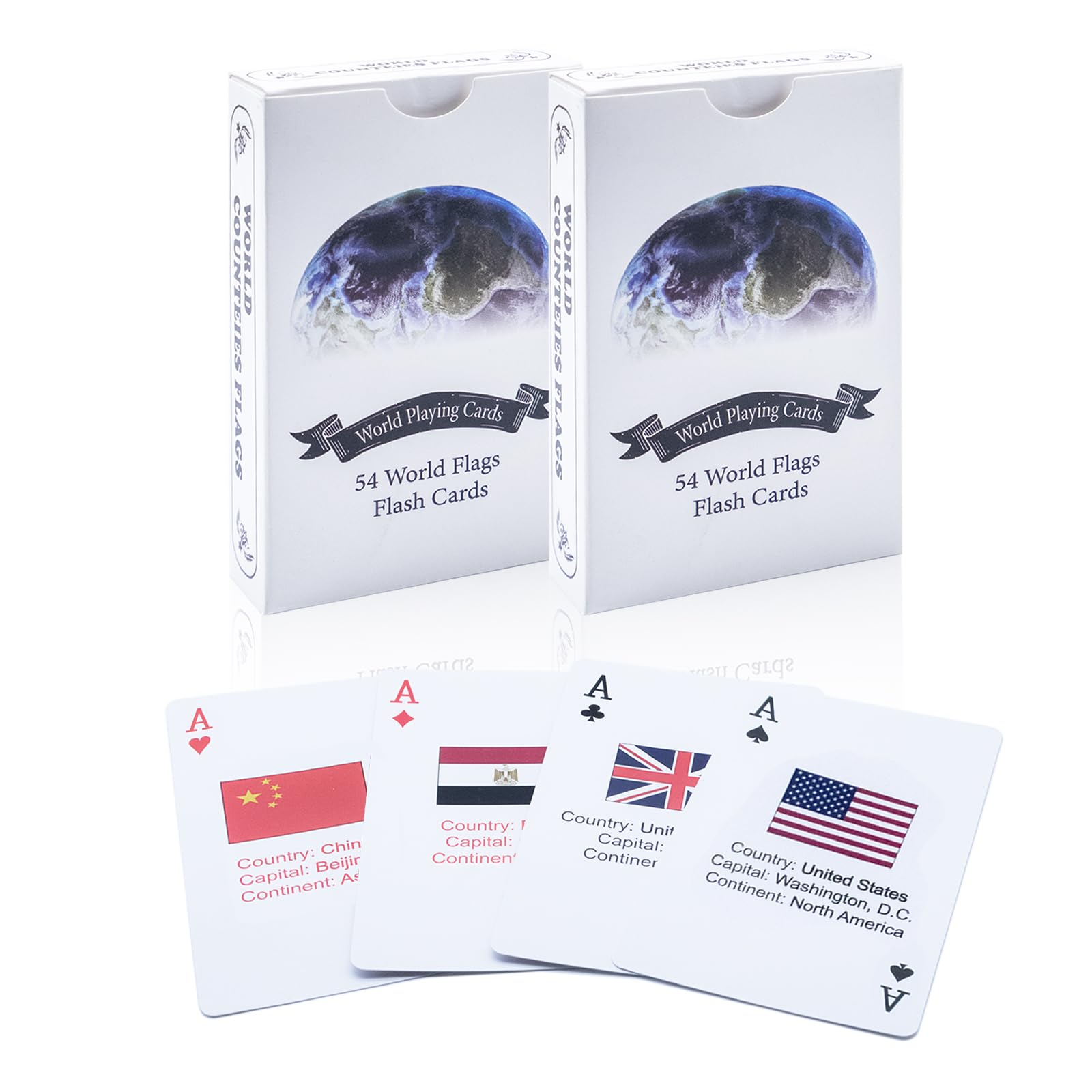 Amazon.com: 2 Decks World Flag Flash Cards, Country Flags of The World ...