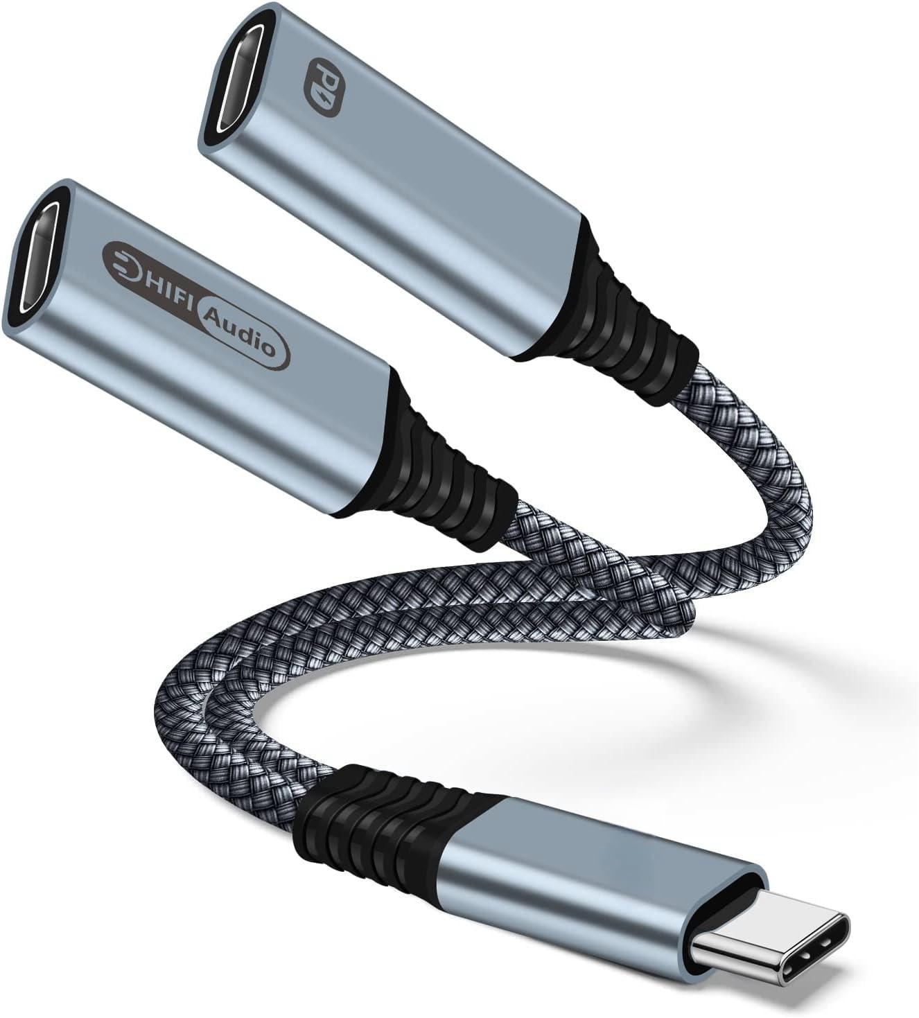 USB C Splitter,Dual USB C Headphone and Charger Adapter, 2-in-1 Type C ...