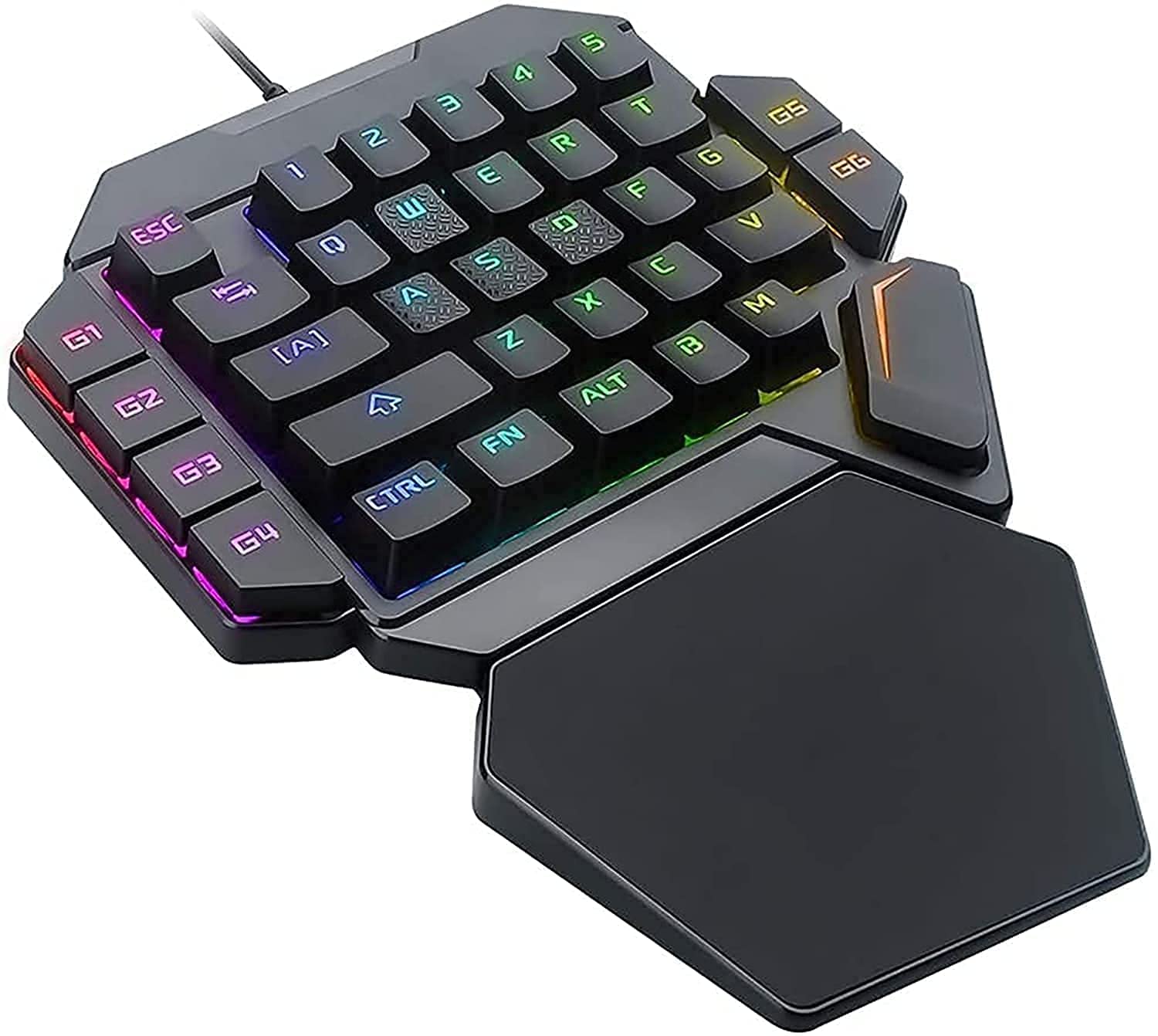 Buy One-Handed RGB Mechanical Keyboard, Ergonomic Half Gaming Keyboard ...