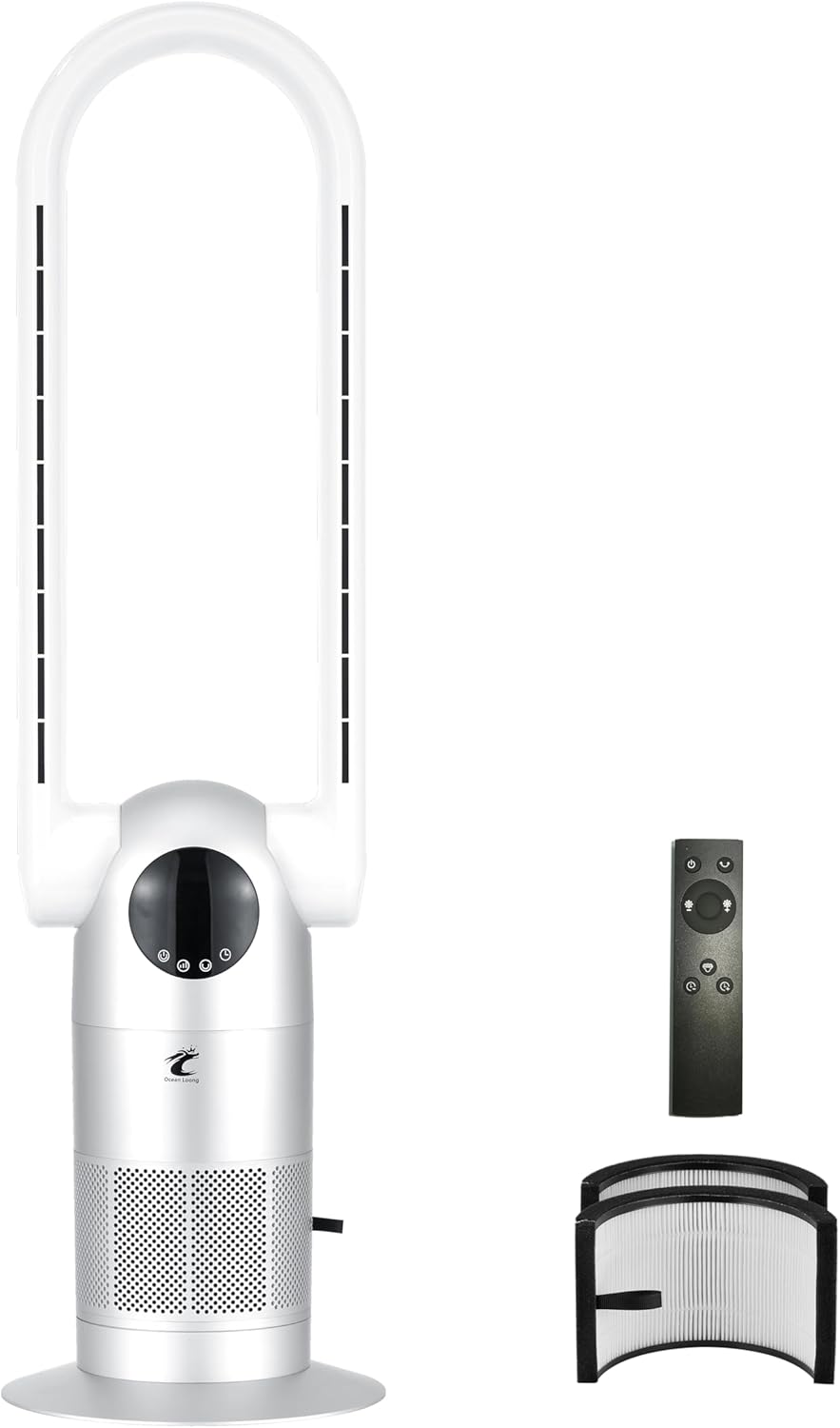 Amazon.com: Ocean Loong Bladeless Tower Fan with Air Purifier ...