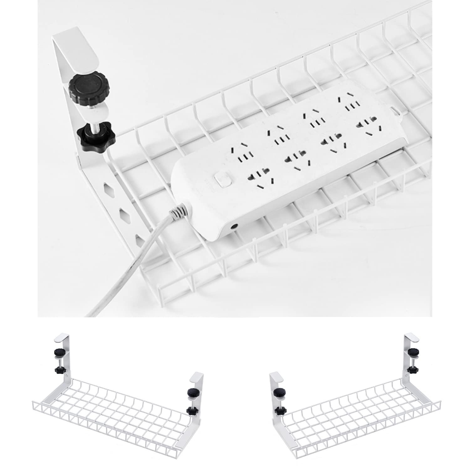 Buy TRIANGLE Under Desk Cable Management Tray, 50cm No Drill Under ...