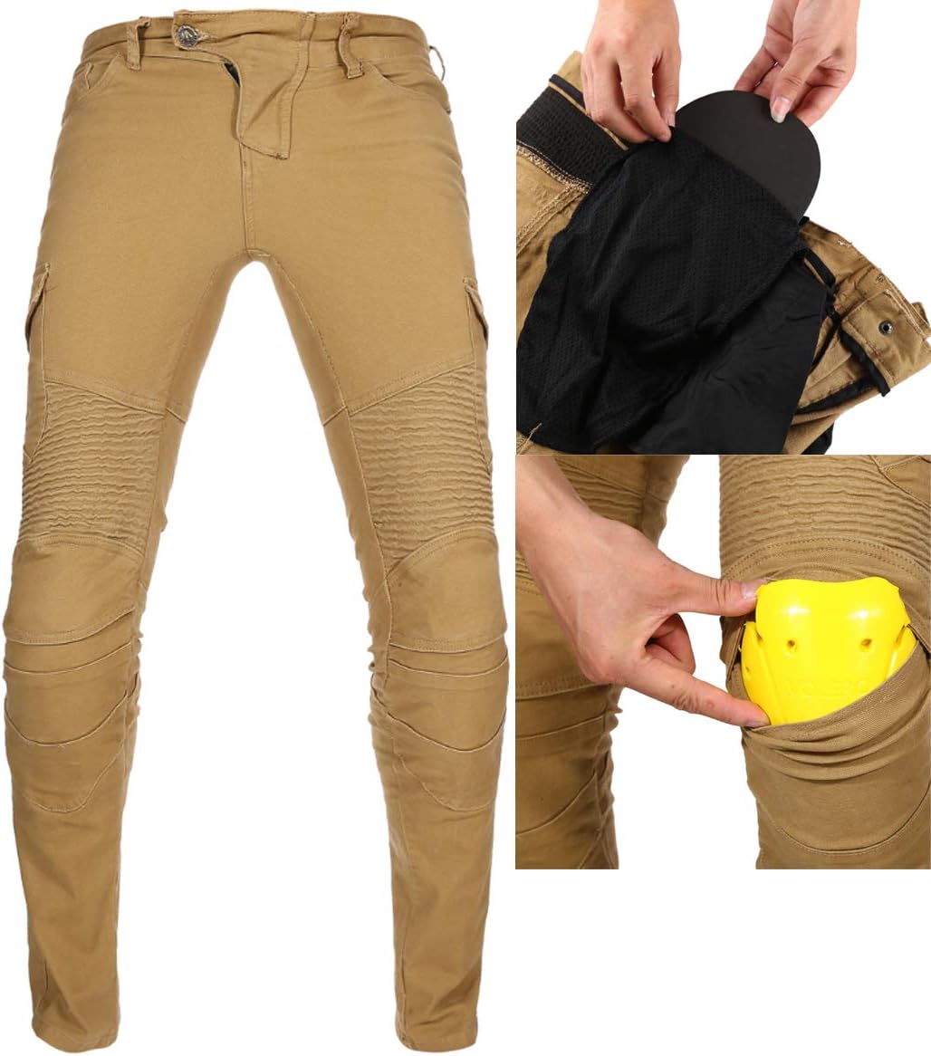 Amazon.com: Motorcycle Pants for Men Motocross Motorbike Riding Jeans ...