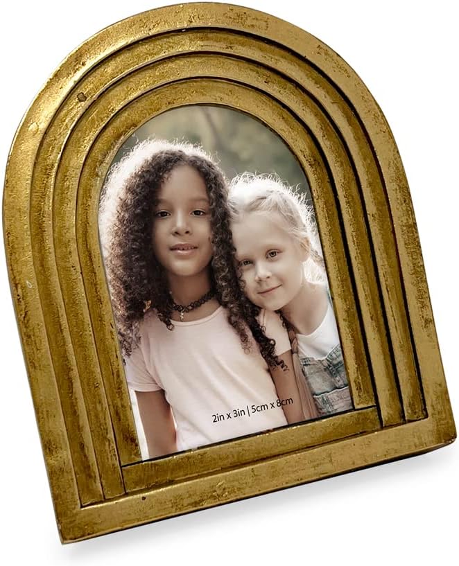 Amazon.com - Isaac Jacobs 2x3 Vertical Gold Arc Resin Picture Frame ...