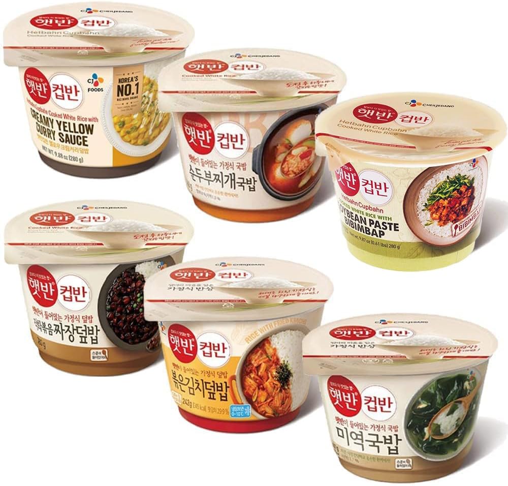 Amazon.com : CJ Foods CJ Cupbahn Microwavable Rice Bowls Variety Pack ...