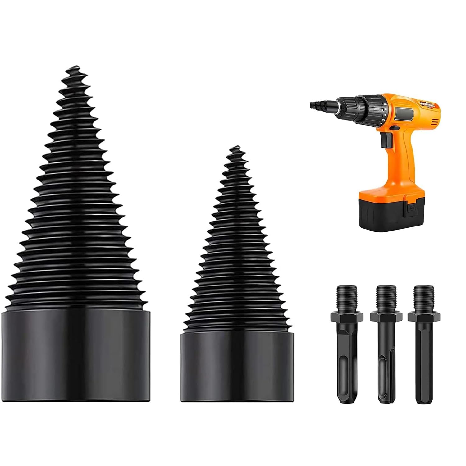 Amazon.com: Firewood Log Splitter, Drill Bit Wood Splitter, 5PCS ...