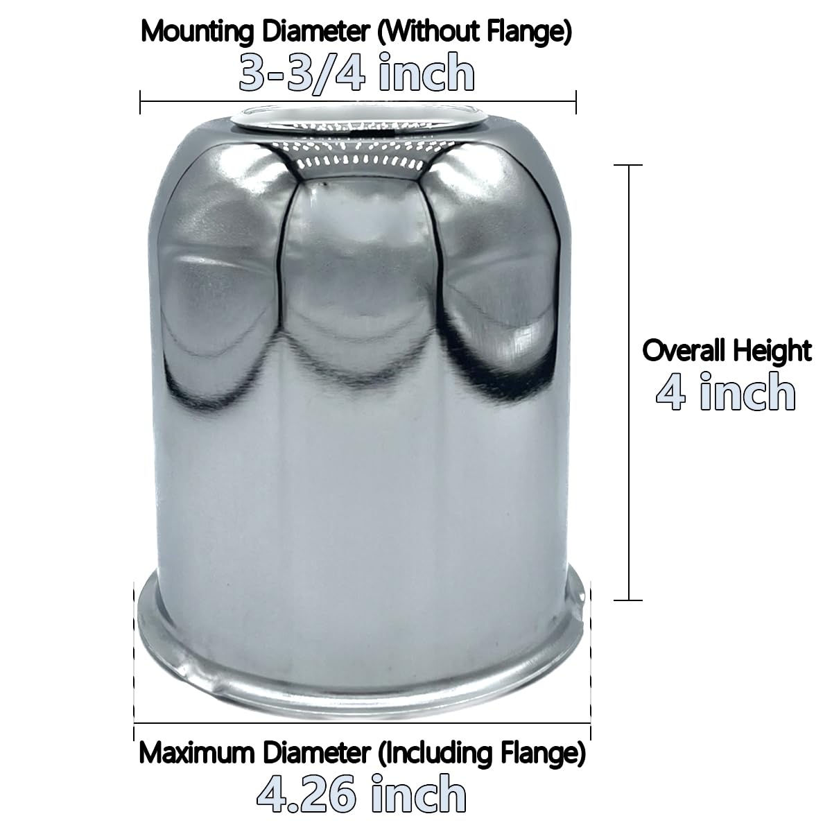 AYZH 2 Pack 3-3/4 Inch Center Caps Push Through for Trailer Truck RV ...