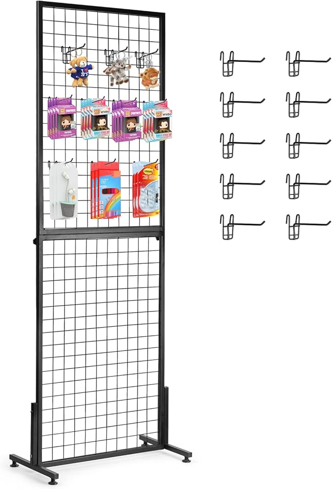 Amazon.com: Cathyeen 6' x 2' Wire Grid Panel Wire Wall Grid Display ...