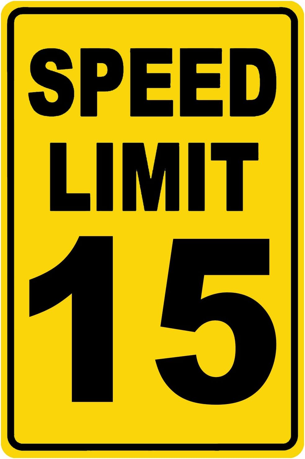 Amazon.com: Speed Limit 15 Sign Mph Slow Warning Dector Traffic Road ...
