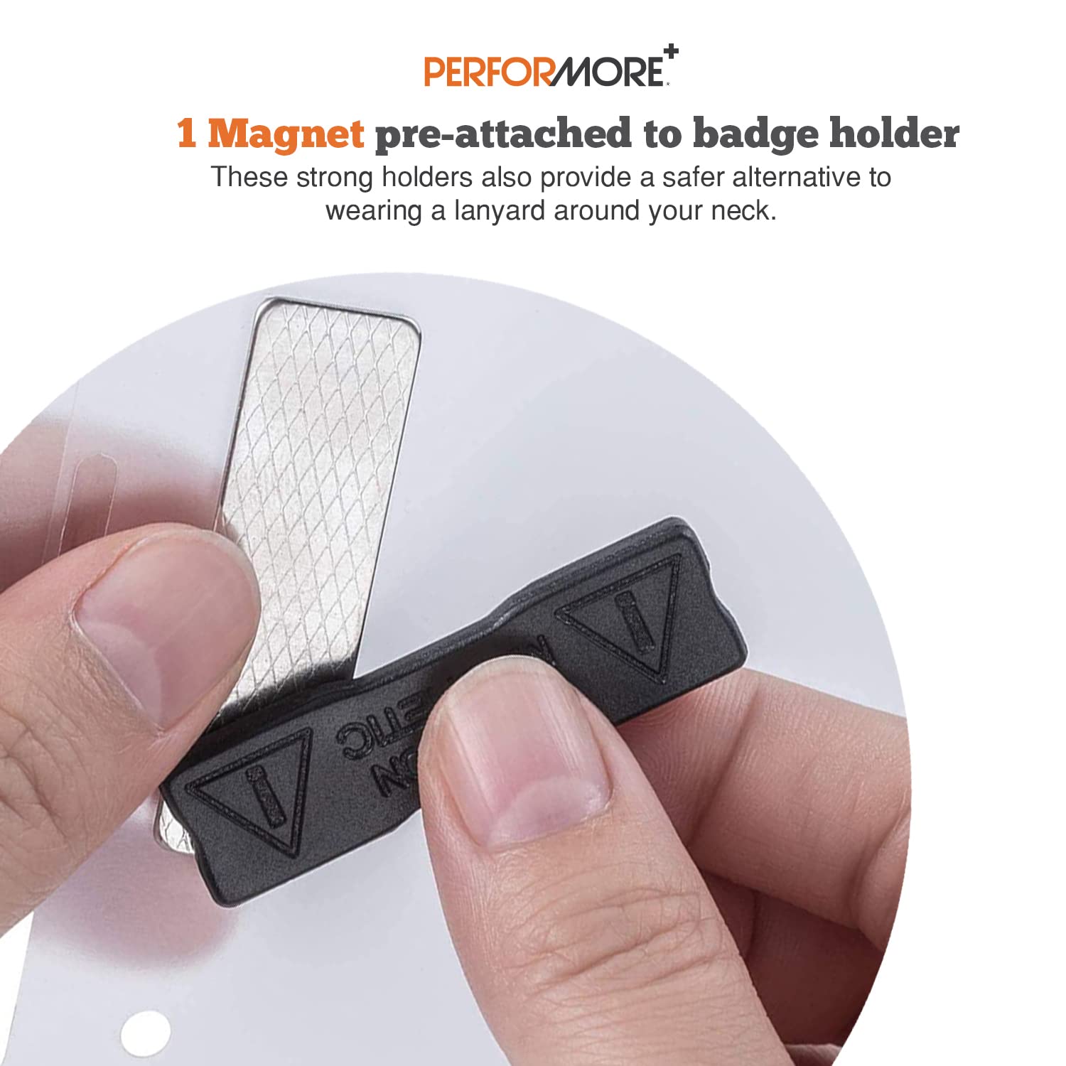 Snapklik.com : 50 Pack Of 4X 3" Magnetic Name Badge Holders Clear PVC ...