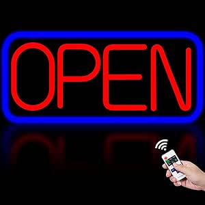 Led Open Signs for Business, 24 x 12 inch Large Open Sign, Ultra Bright ...