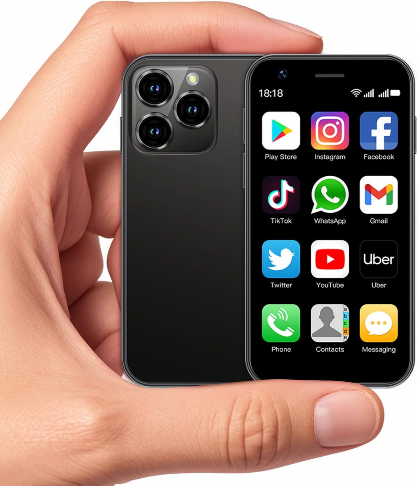 Amazon.com: Becindy Mini Smartphone XS15,3G 3.0 Inch HD 2GB+16GB ...