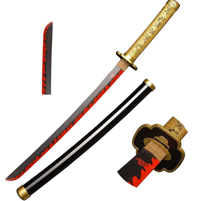 Buy lkjad Wooden Cosplay Anime Katana Swords, Tsugikuni Yoriichi ...
