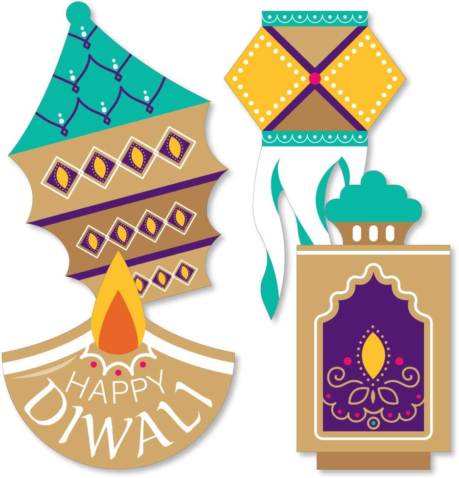 Amazon.com: Big Dot of Happiness Happy Diwali - DIY Candle and Lanterns ...