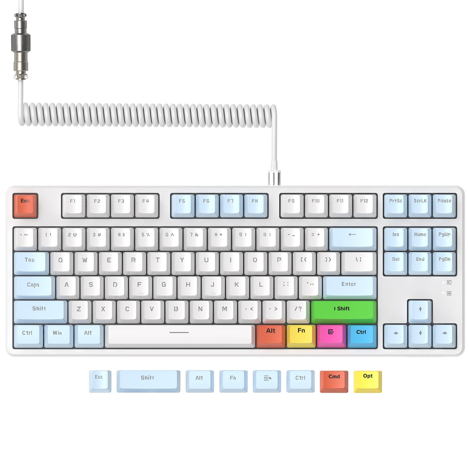 Amazon.com: MAGIC-REFINER AK873 75% Wired Mechanical Gaming Keyboard ...