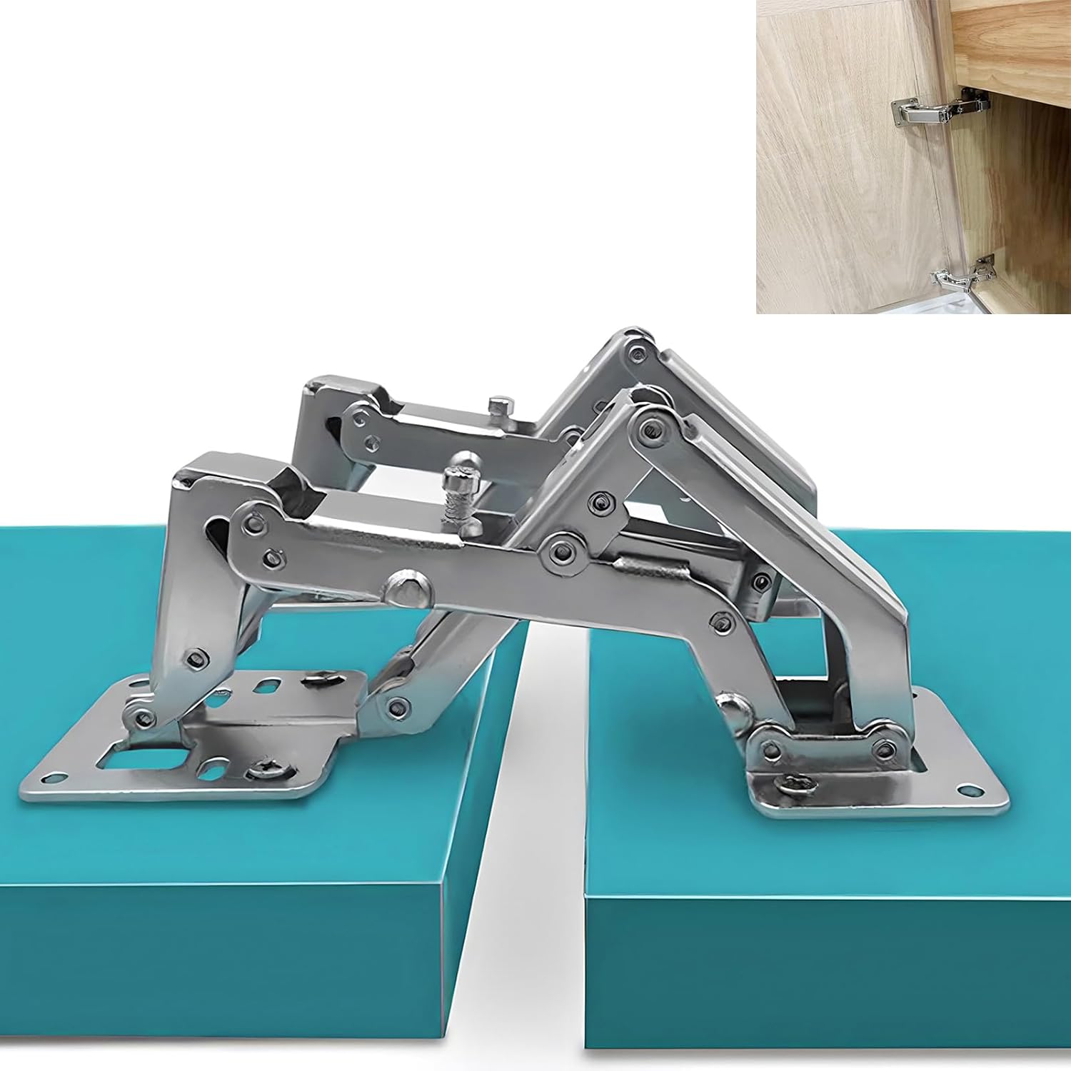 4pcs 170 Degree Hidden Hinge Frameless Cabinet Heavy-Duty Hinges ...