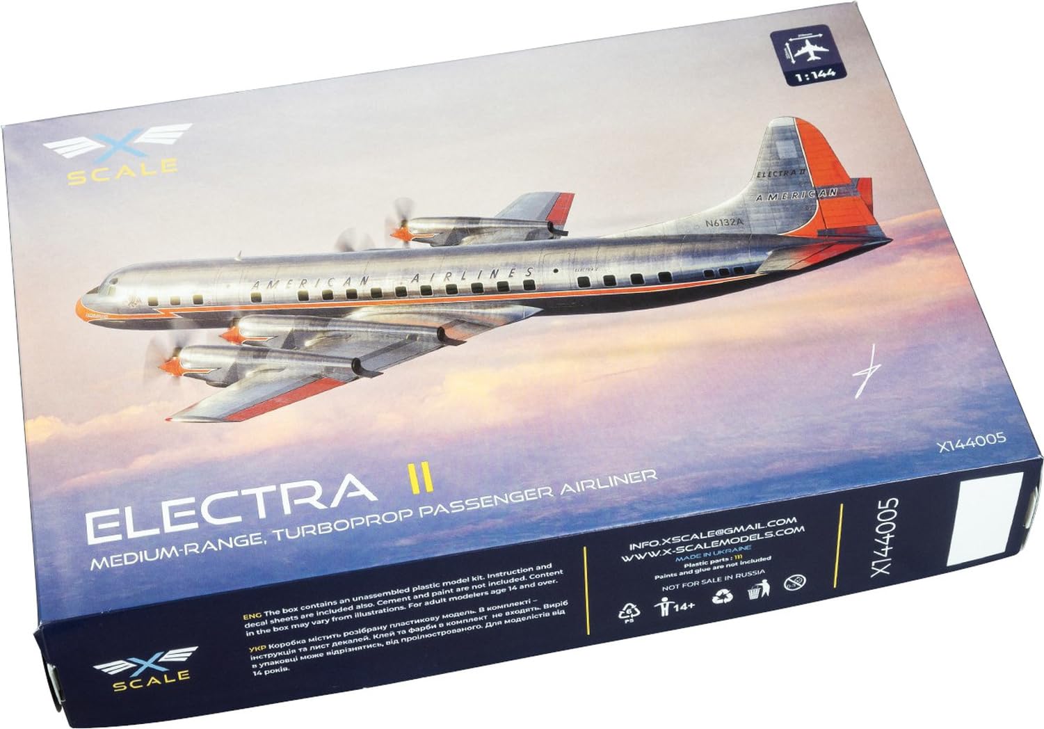 Amazon | X-スケールモデルズ(X-Scale Models) 1/144 アメリカ L-188A エレクトラ2 ターボプロップ旅客機 ...