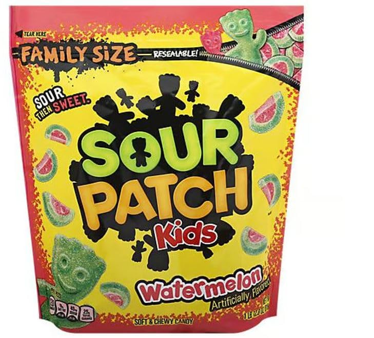 Buy SOUR PATCH KIDS Watermelon Soft & Chewy Candy, Resealable Family ...