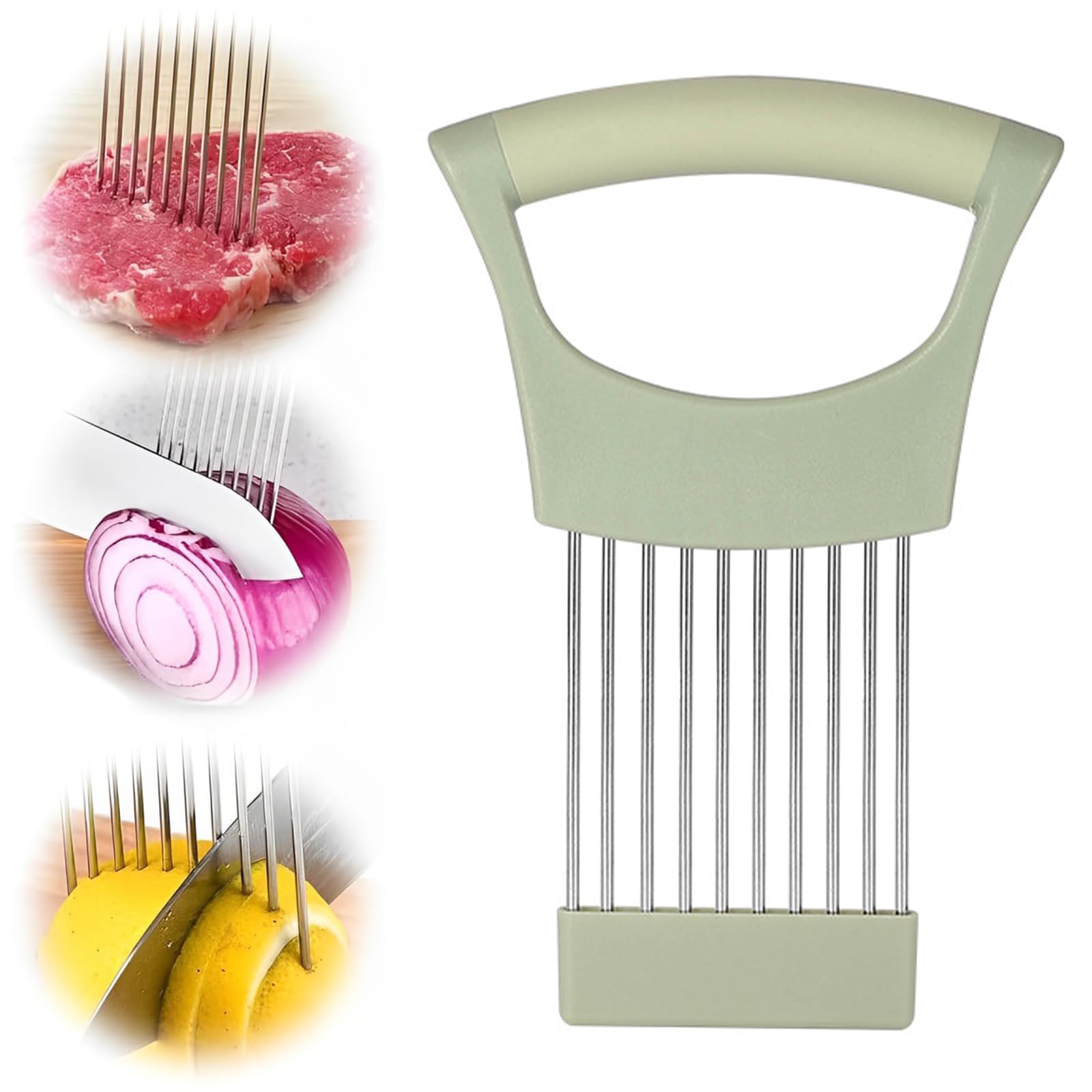 Snapklik.com : Onion Holder For Slicing Stainless Steel Onion Cutter ...