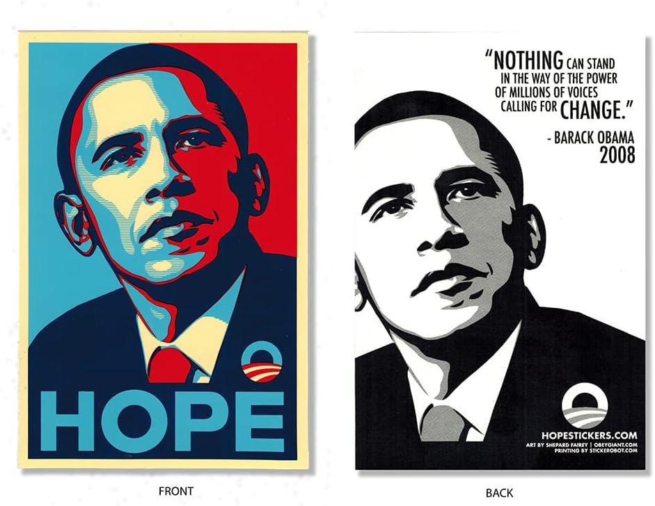 Amazon.com: Official Barack Obama Hope Campaign Sticker - 6" x 4 ...